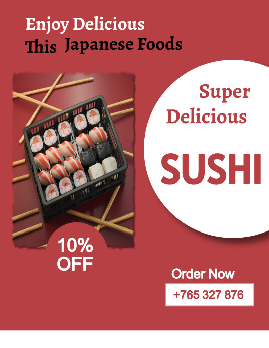 Sushi delivery flyer Template | PosterMyWall
