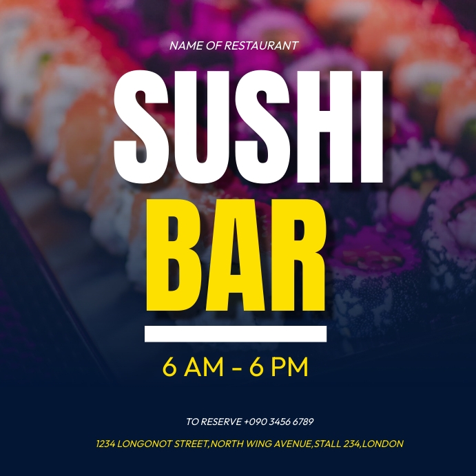 SUSHI FLYER Template | PosterMyWall
