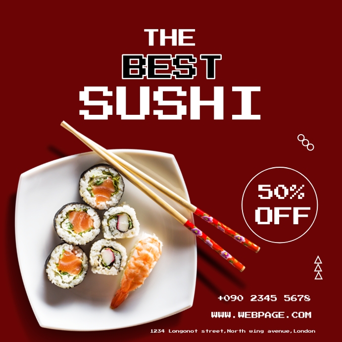 Plantilla de Flyer de Sushi de | PosterMyWall