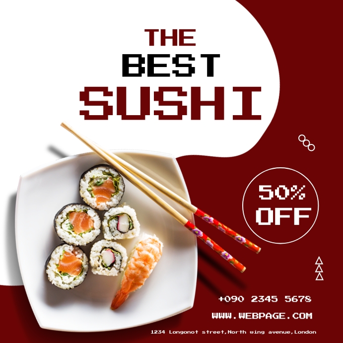 SUSHI FLYER Template | PosterMyWall
