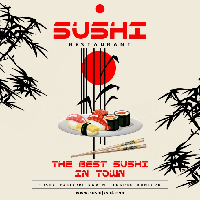 Sushi Food Poster Template | PosterMyWall