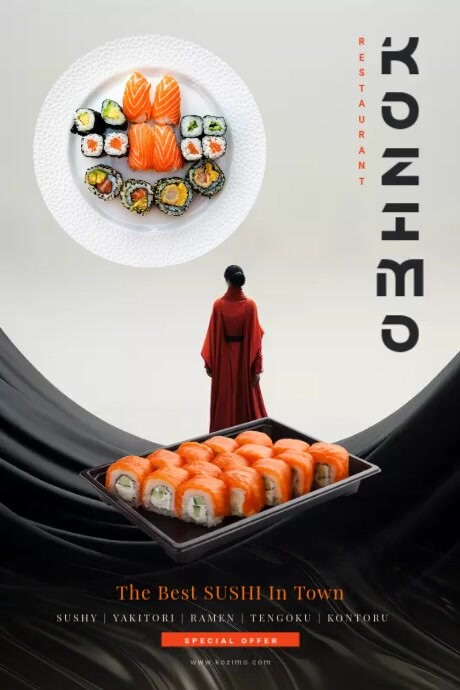Sushi Food Poster Template | PosterMyWall