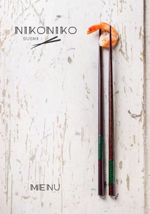 Sushi Menu Cover Template | PosterMyWall