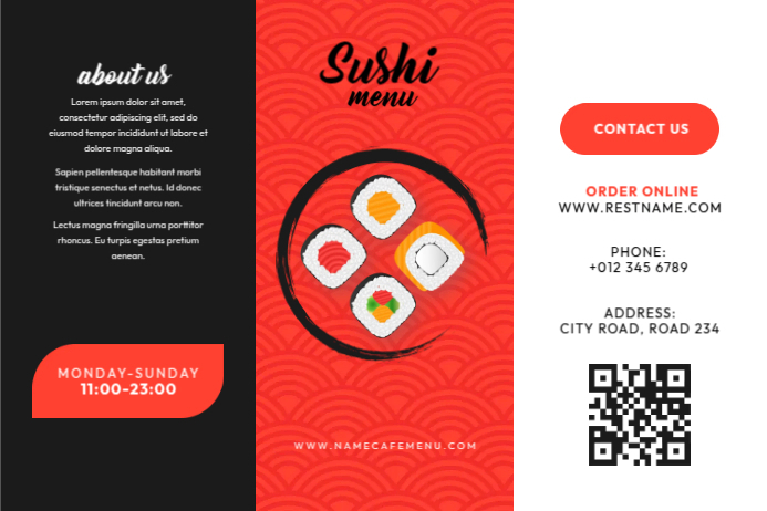 Sushi Menu Template | PosterMyWall