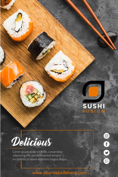 Sushi Menu Flyers Template | PosterMyWall