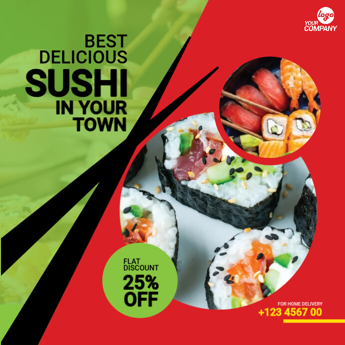 Sushi Offer Template | PosterMyWall