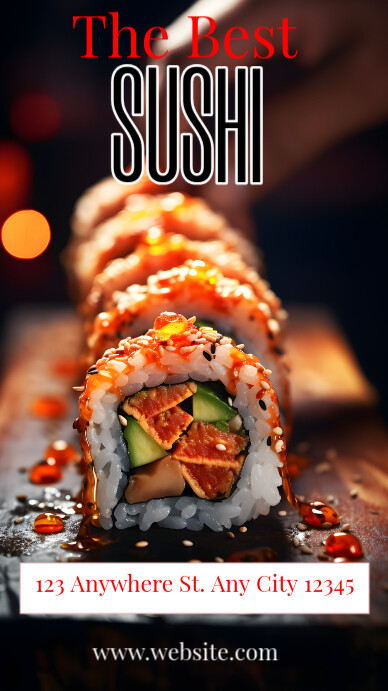 sushi poster Template | PosterMyWall