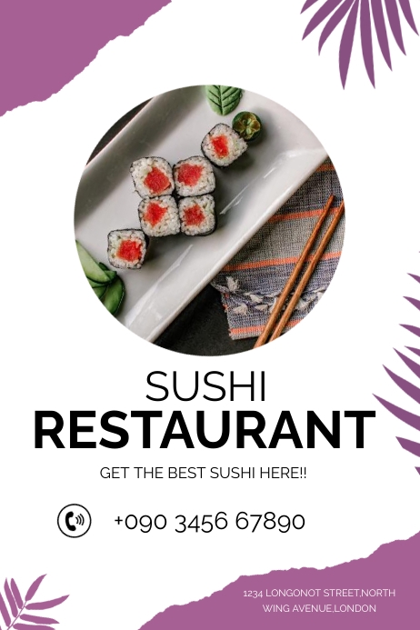 SUSHI RESTAURANT FLYER Template | PosterMyWall