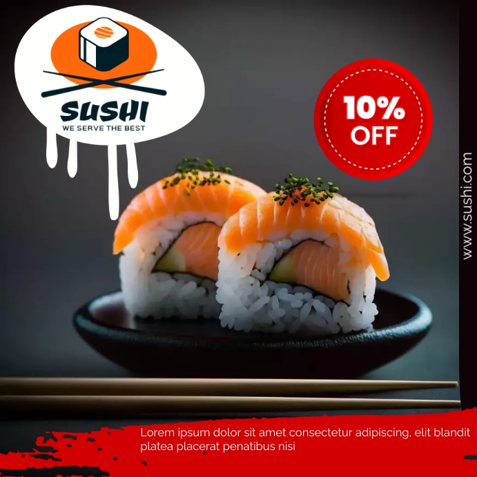 SUSHI ROLL Template | PosterMyWall