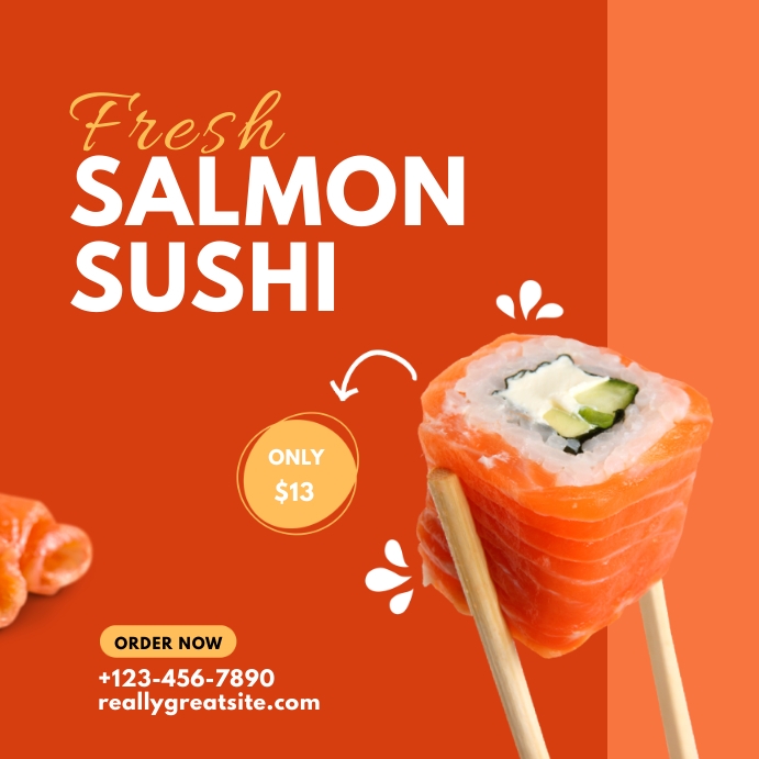Plantilla de SUSHI SALMON RESTAURANT FLYERS | PosterMyWall