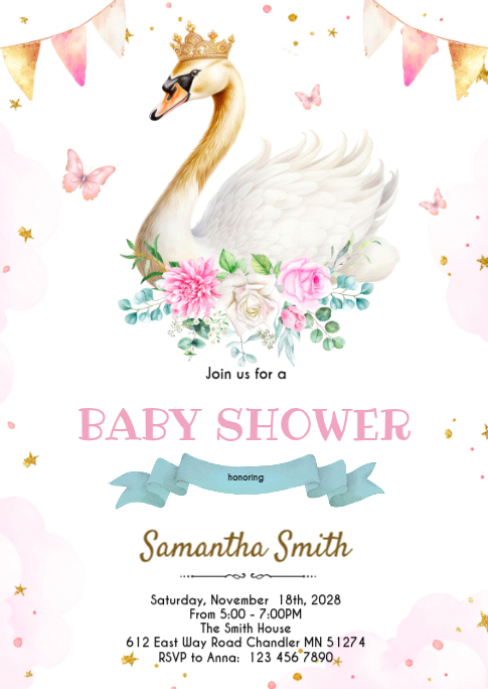 Swan princess invitation Template | PosterMyWall