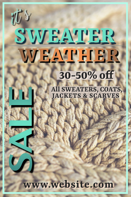 Sweater Weather Poster Template | PosterMyWall