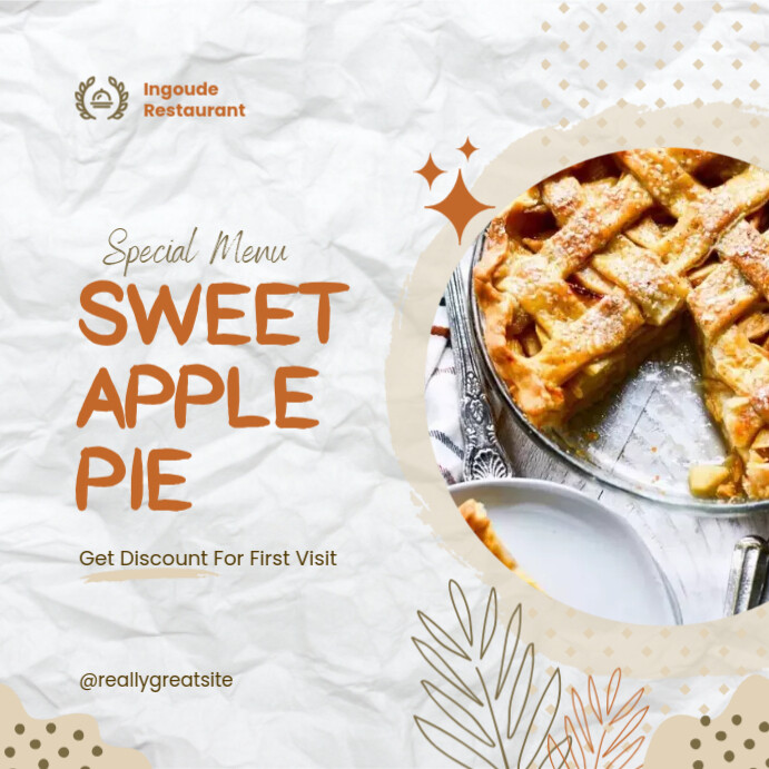 Copy of sweet apple pie template | PosterMyWall