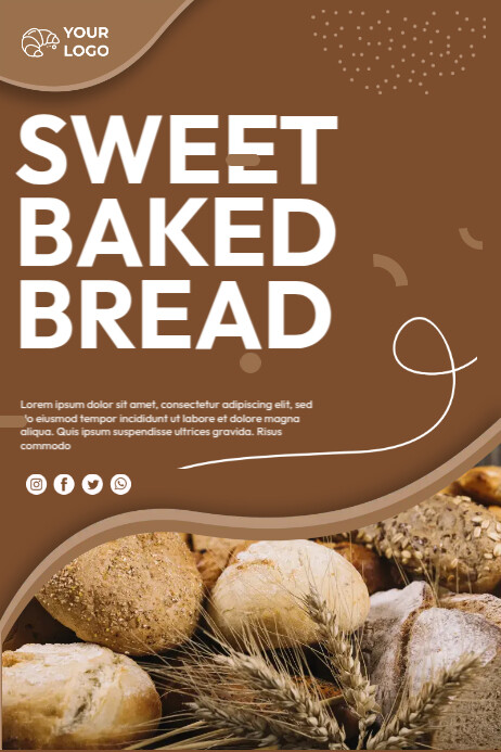 Copy of Sweet Baked Bread Ads | PosterMyWall