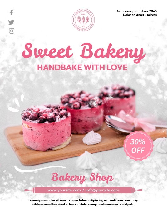 Sweet Bakery Ads Template | PosterMyWall