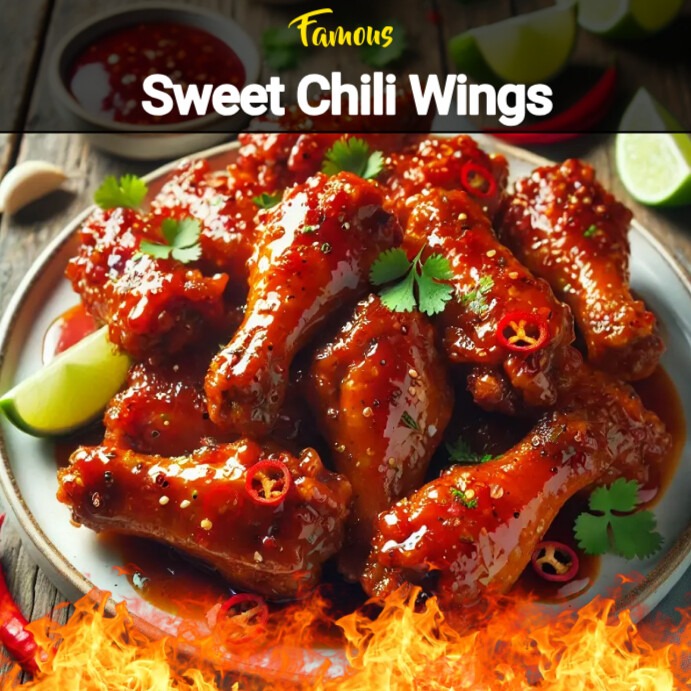 Sweet Chili Fried Chicken Wings Template | PosterMyWall