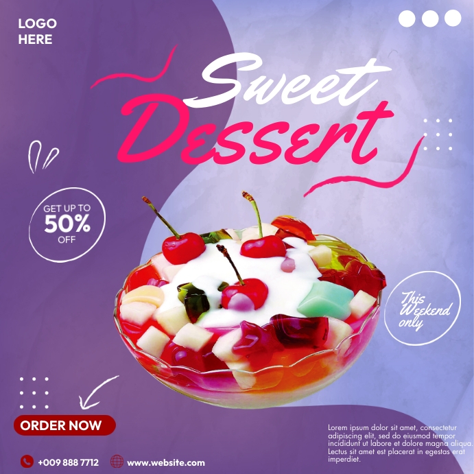 Sweet Desert Ads Template | PosterMyWall