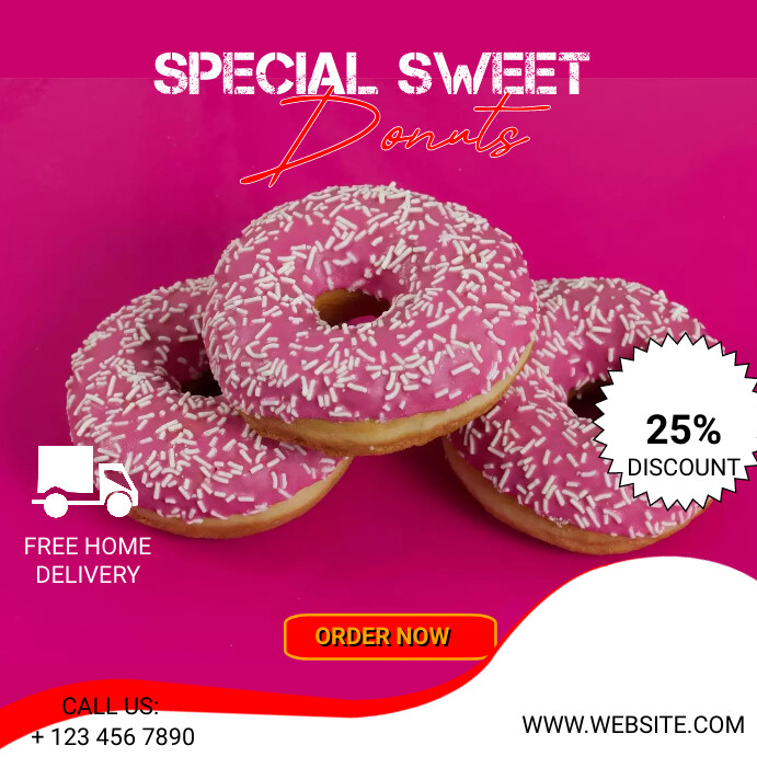 Sweet donuts Template | PosterMyWall