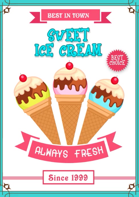 Sweet ice cream Template | PosterMyWall