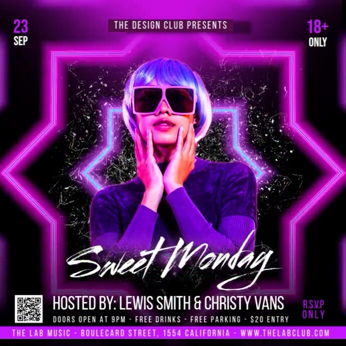 Plantilla de Sweet Monday Party Video Ads | PosterMyWall