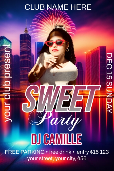 Sweet party Ads Template | PosterMyWall
