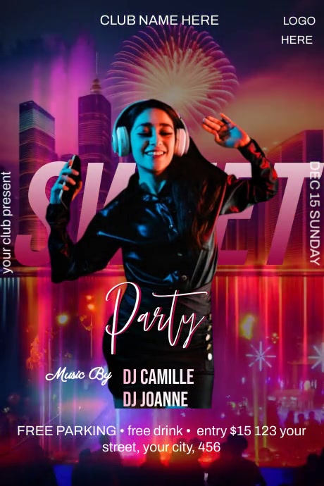 Sweet party Video Template | PosterMyWall