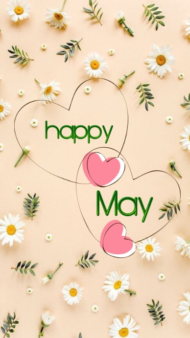 sweet pink heart happy may Template | PosterMyWall
