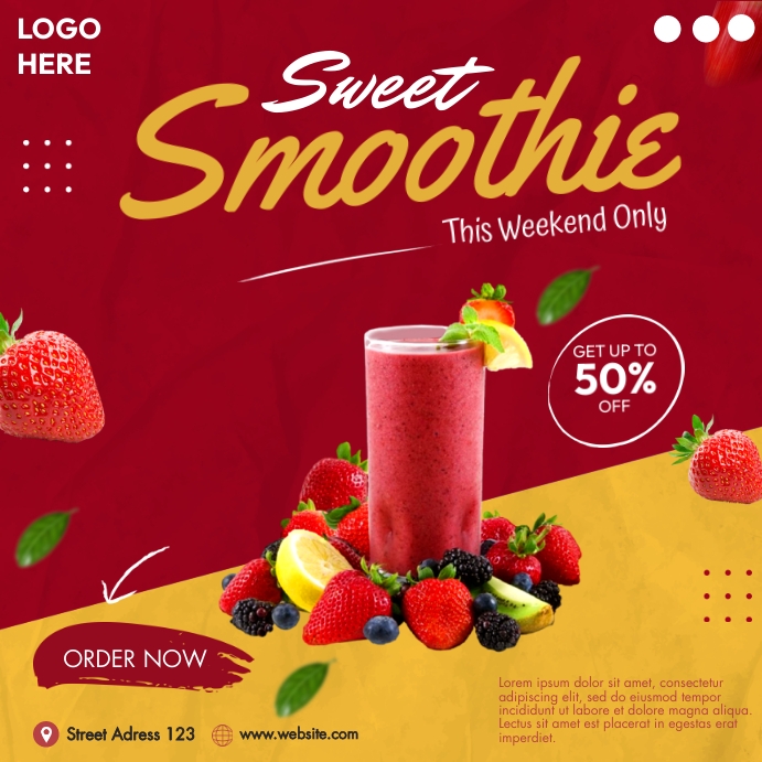 Copy of Sweet Smoothies Flyer | PosterMyWall