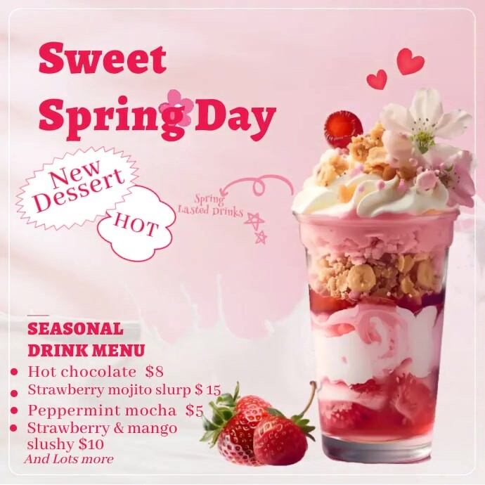 Copy of Sweet Spring Day Menu Video Template | PosterMyWall