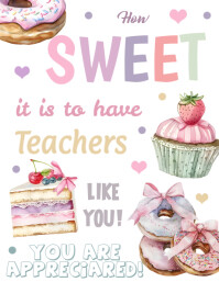Sweet Teacher Appreciation Printable Sign Template | PosterMyWall