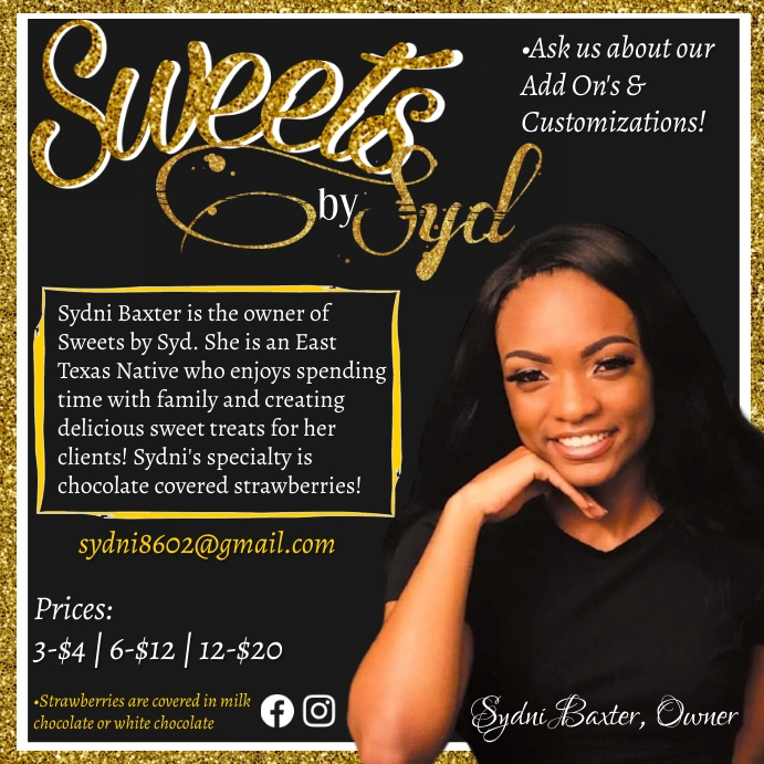 Sweets by Syd IG Format Template | PosterMyWall