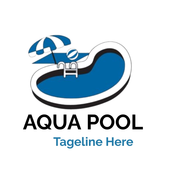 Swimming AQUA pool logo Template | PosterMyWall
