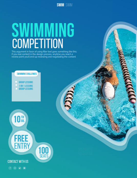 Swimming Competition Template | PosterMyWall
