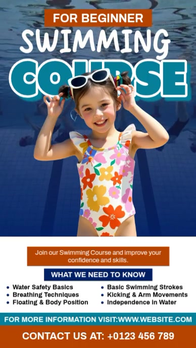 Swimming Course Lesson Template | PosterMyWall