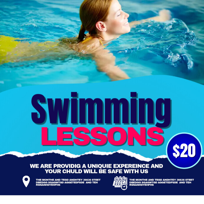 swimming Template | PosterMyWall