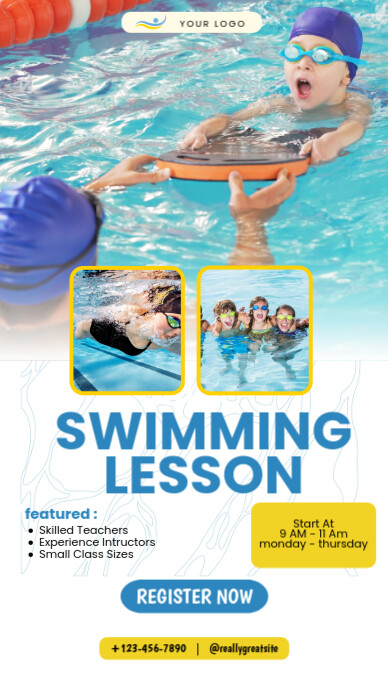 Copy of SWIMMING LESSON | PosterMyWall