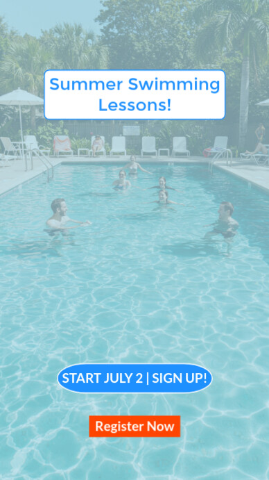 Swimming Lesson Instagram Story Template | PosterMyWall