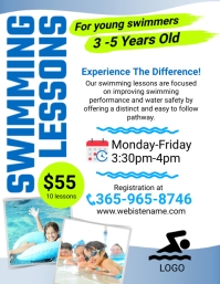 SWIMMING LESSONS Template | PosterMyWall