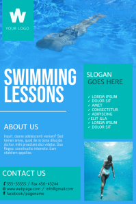 swimming lessons flyer template | PosterMyWall