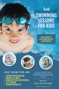 Swimming Lessons Poster Template | PosterMyWall