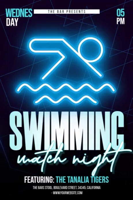 Swimming Match Night Template | PosterMyWall