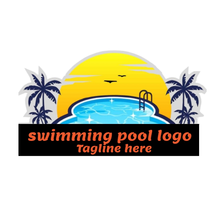 swimming pool logo Template | PosterMyWall