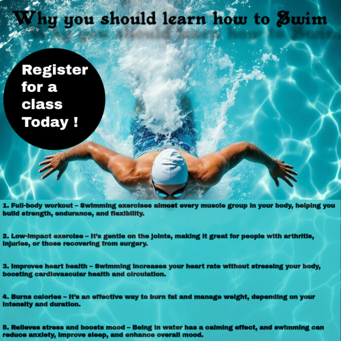 Copy of Swimming poster | PosterMyWall