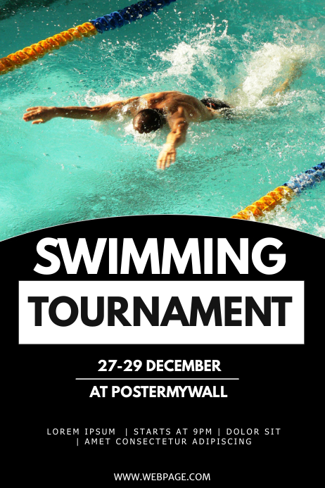 Copy of Swimming tournament flyer template | PosterMyWall