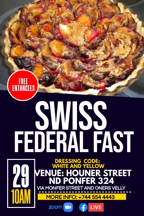 Copy of Swiss Federal Fast | PosterMyWall