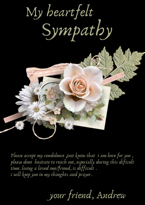 Sympathy Card (1) Template | PosterMyWall