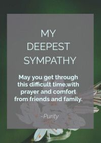 Floral Sympathy Card Template | PosterMyWall
