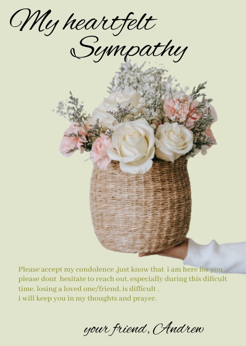 Sympathy Card Template | PosterMyWall