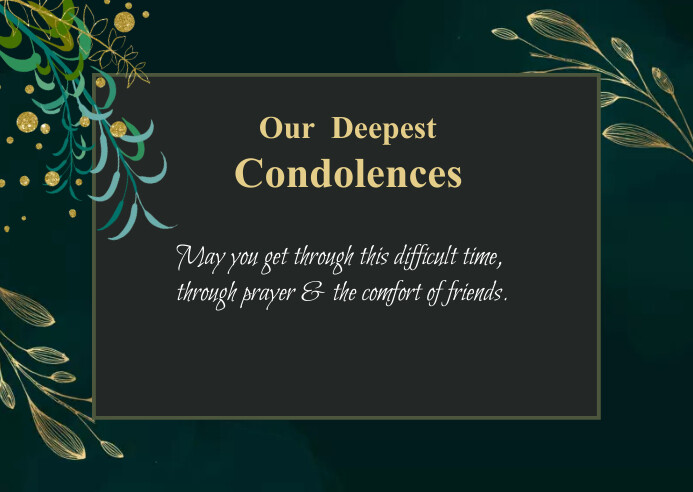 Copy of Sympathy Card | PosterMyWall