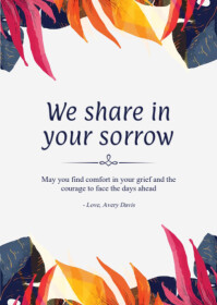 Floral Sympathy Card Template | PosterMyWall